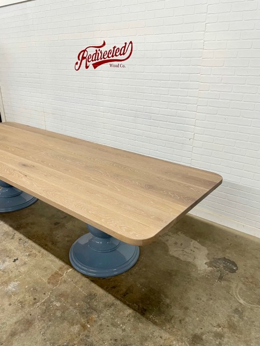 Double Round Pedestal Table | Redirected Wood Company