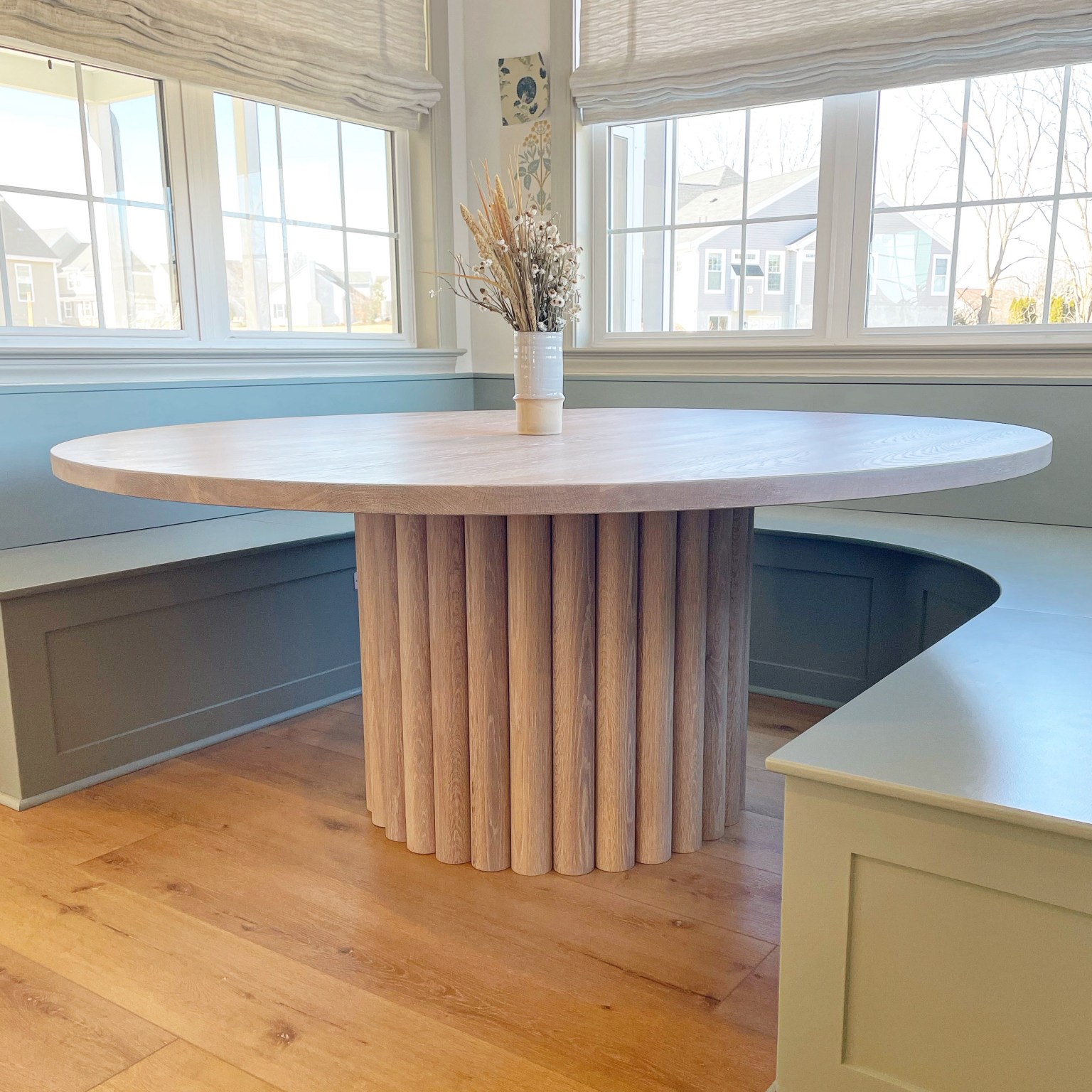 Reeded Tambour Round Table | Redirected Wood Company